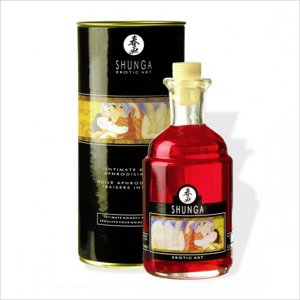 Shunga Intimate Kisses Oil - Strawberry 100ml – Lizzy Bliss